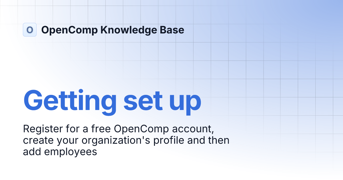 Getting set up | OpenComp Knowledge Base